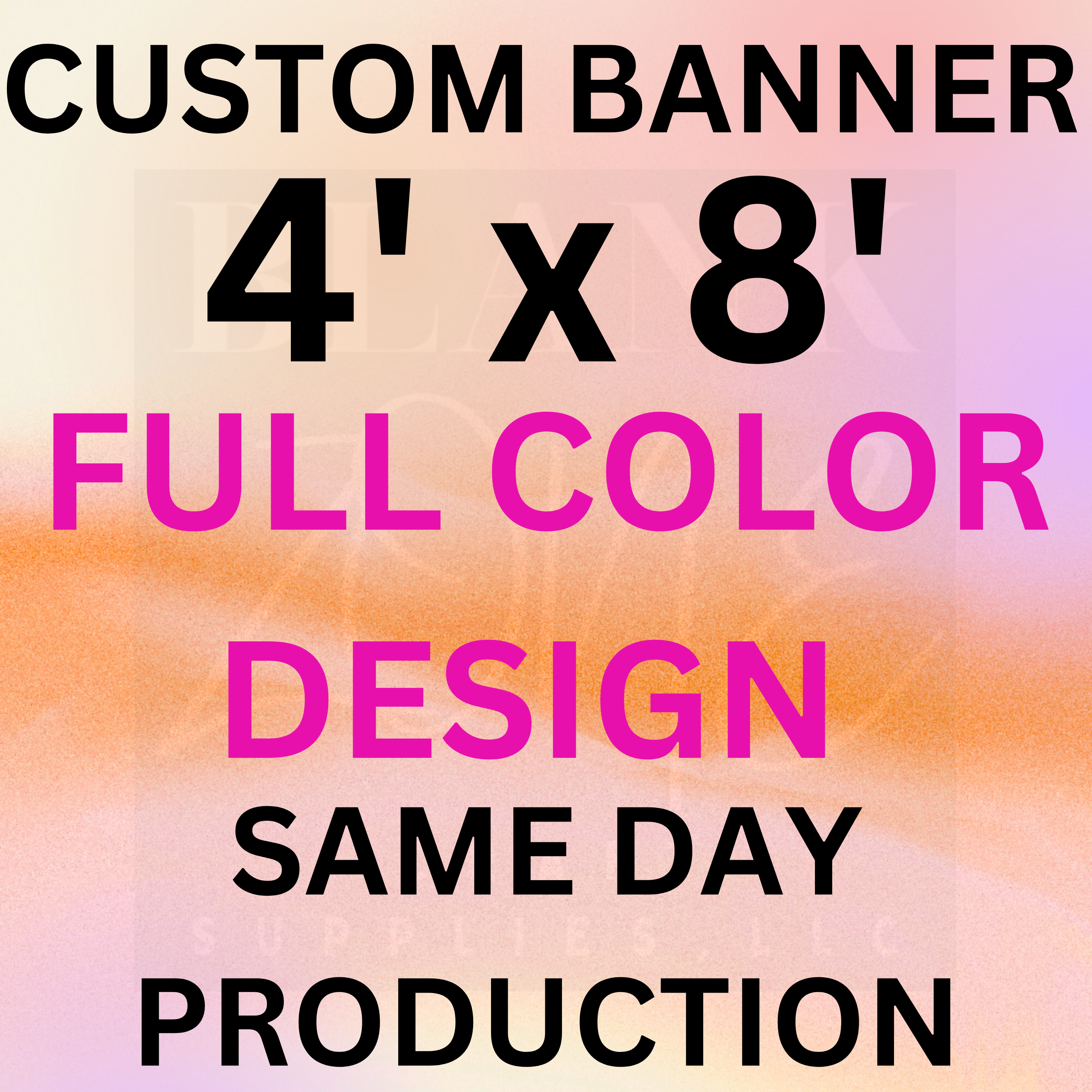 CUSTOM MADE BANNER | blankzone craft supplies