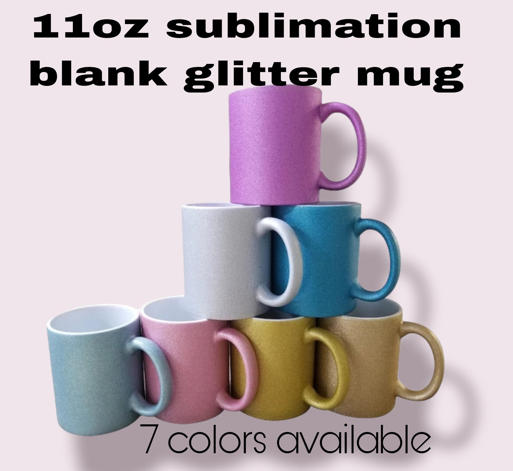 TEXTURED GLITTER SUBLIMATION MUG | blankzone craft supplies