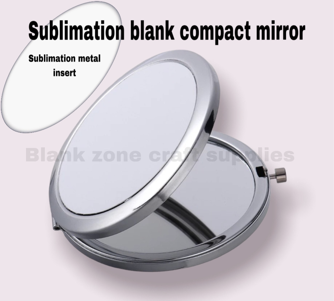Sublimation blank compact mirror | blankzone craft supplies