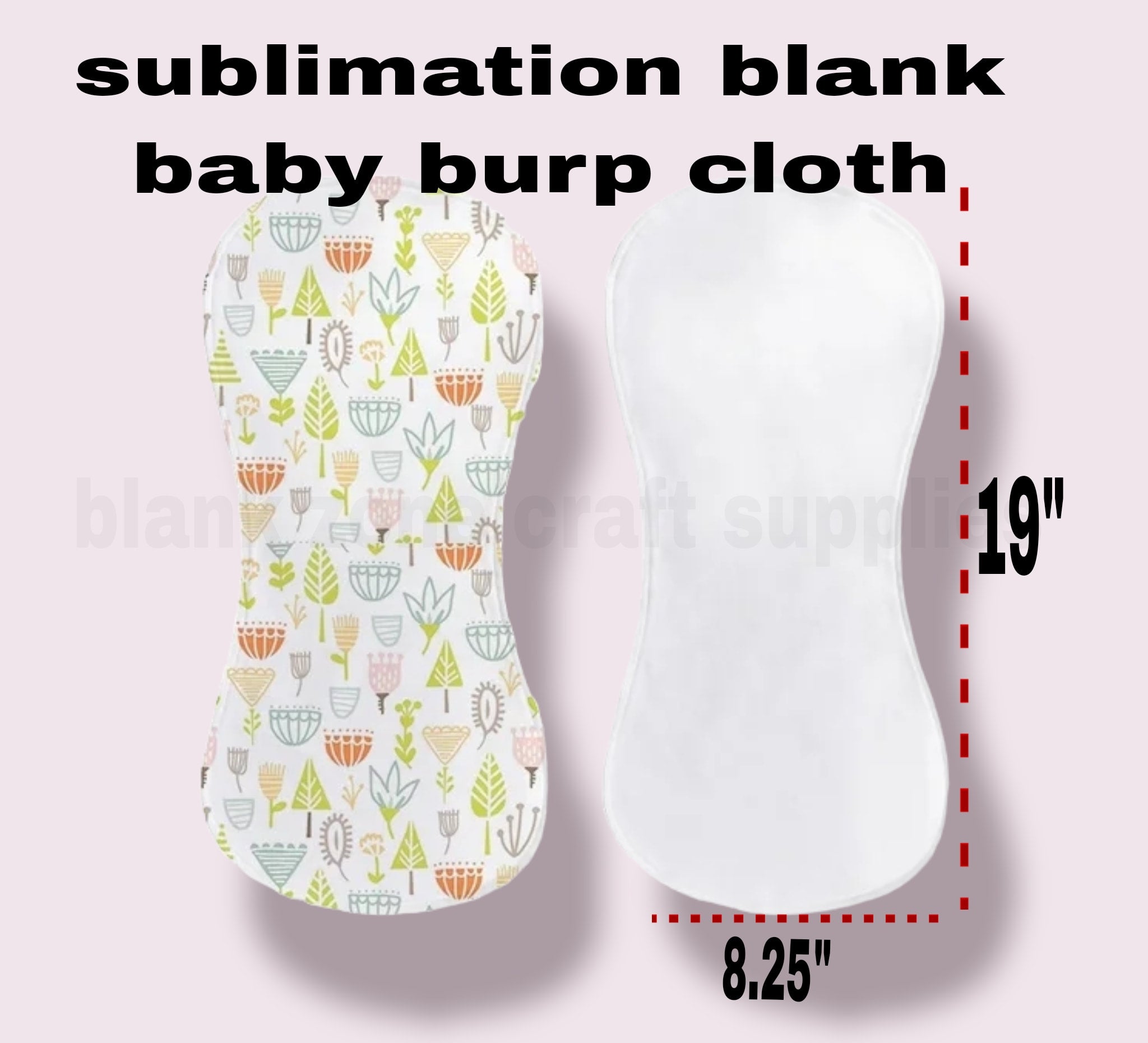 sublimation blank baby burping cloth | blankzone craft supplies